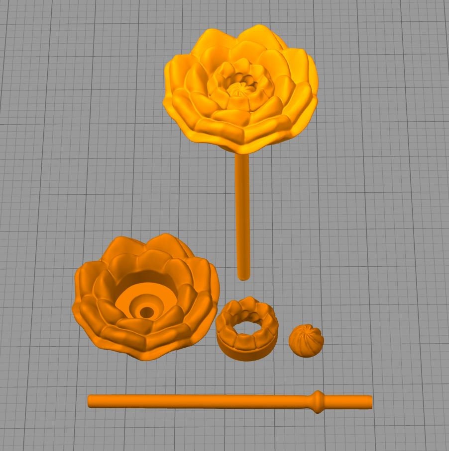 Lotus Flower in Low Poly Style STL Digital File for 3D Printing - Etsy