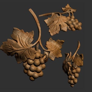 Bunch of Grapes Vine Decor Elements - Etsy