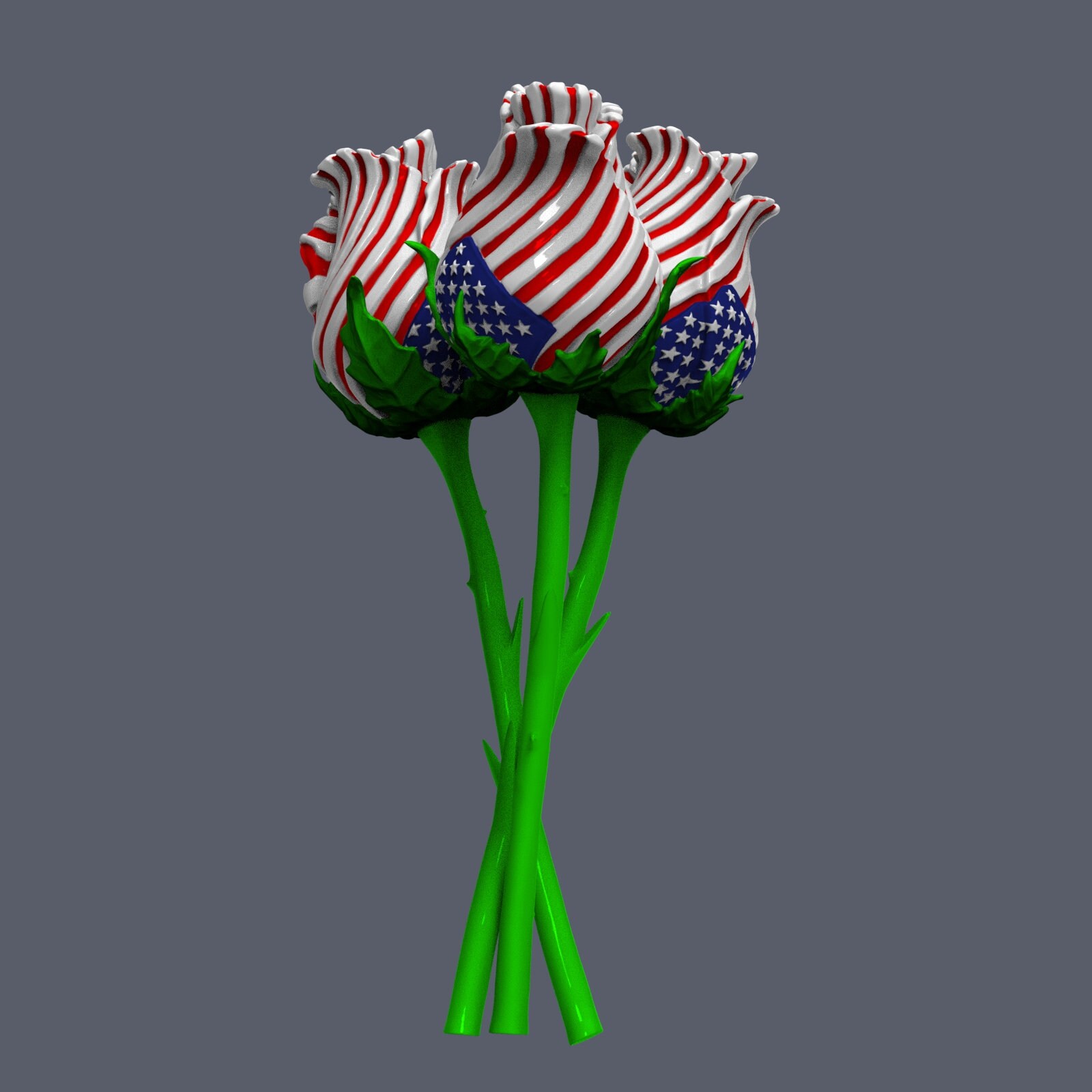 Rose USA Flag Stl Digital 3D Printable File - Etsy