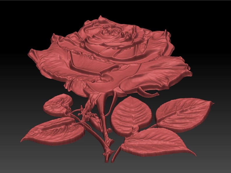 Rose Stl Digital File for CNC or 3D Printing - Etsy