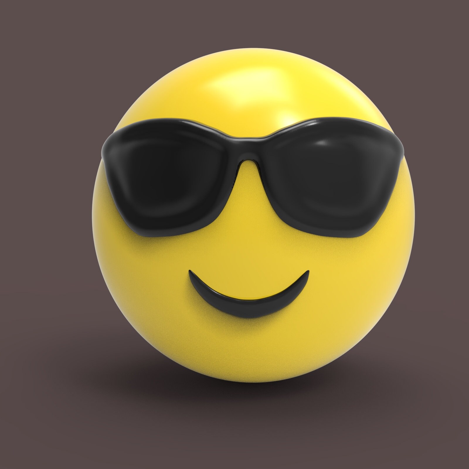 Smiley With Glasses STL Digital File for Printing - Etsy