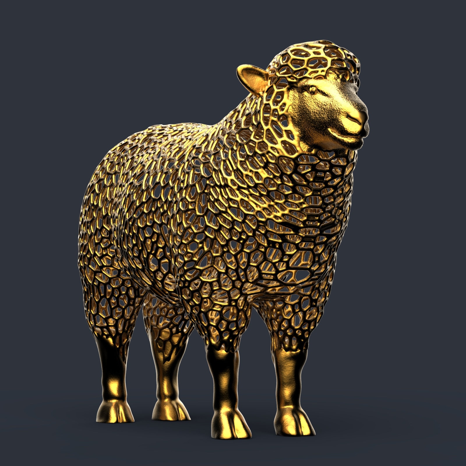 Sheep in Voronoi Style STL Digital File for 3D Printer - Etsy