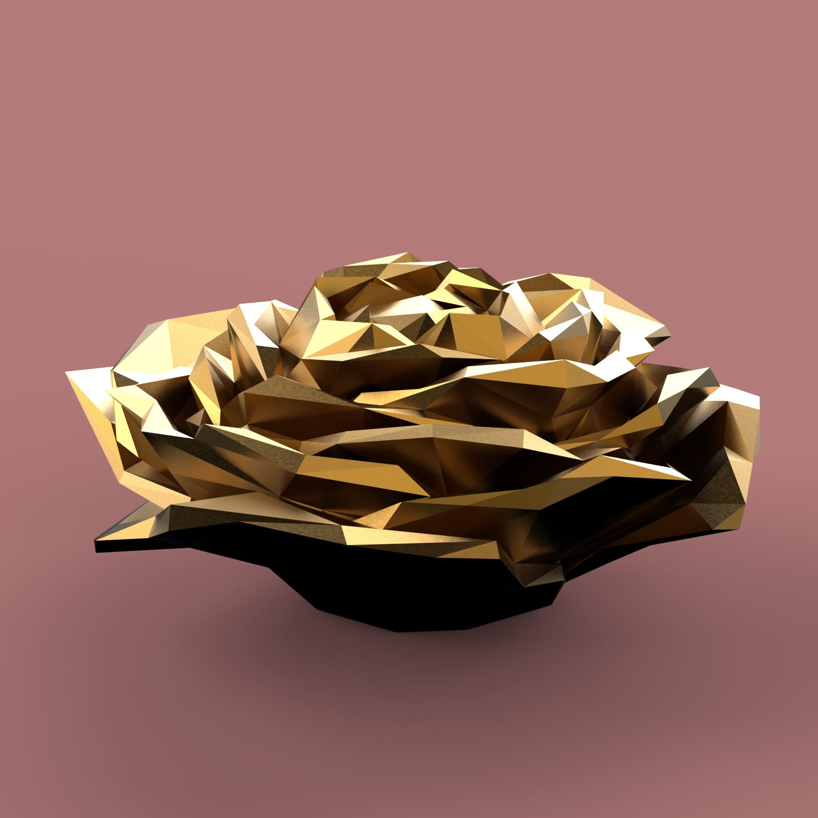 Rosebud in Low Poly Style STL Digital File for 3D Printing - Etsy