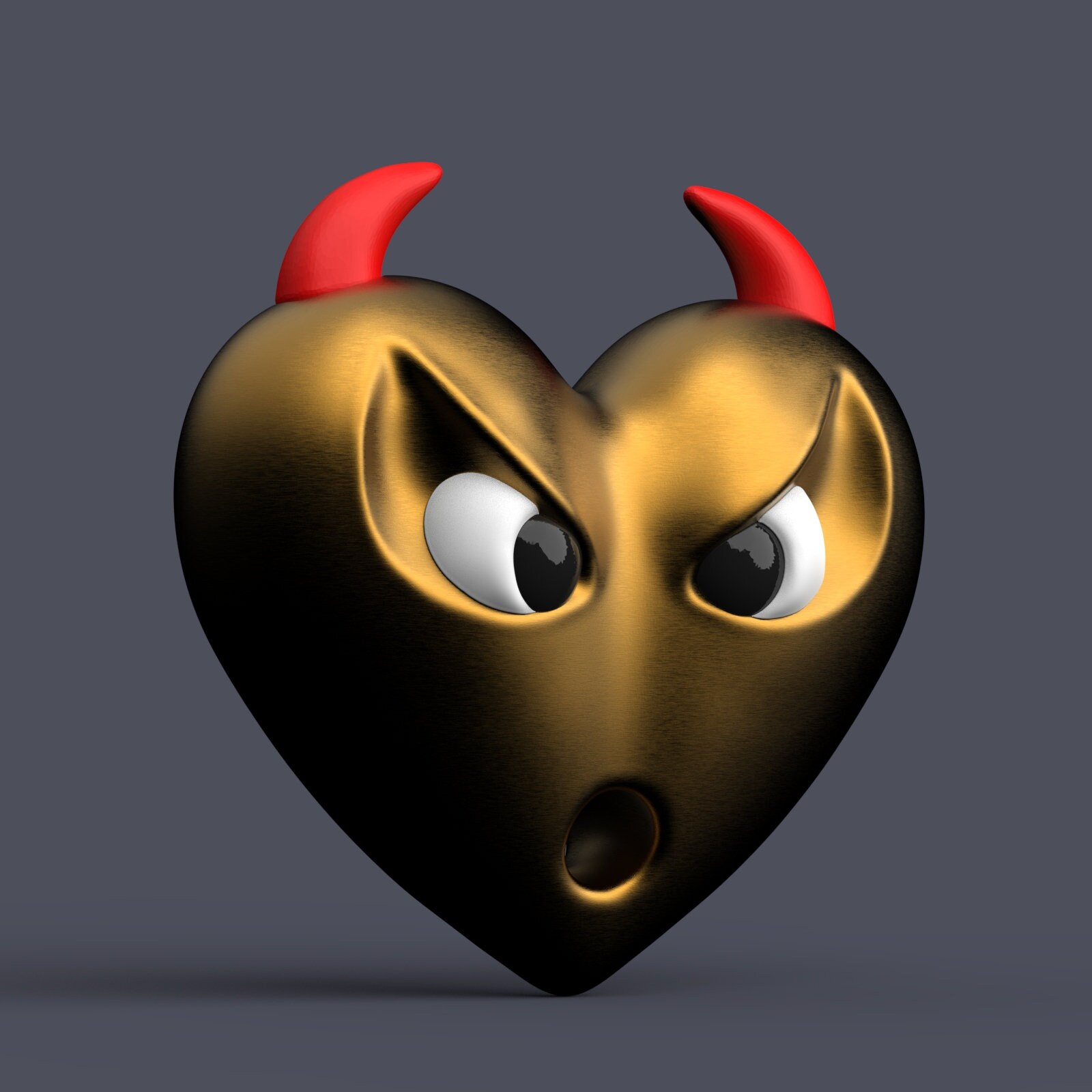 Devil's Heart STL Digital File for 3D Printing - Etsy