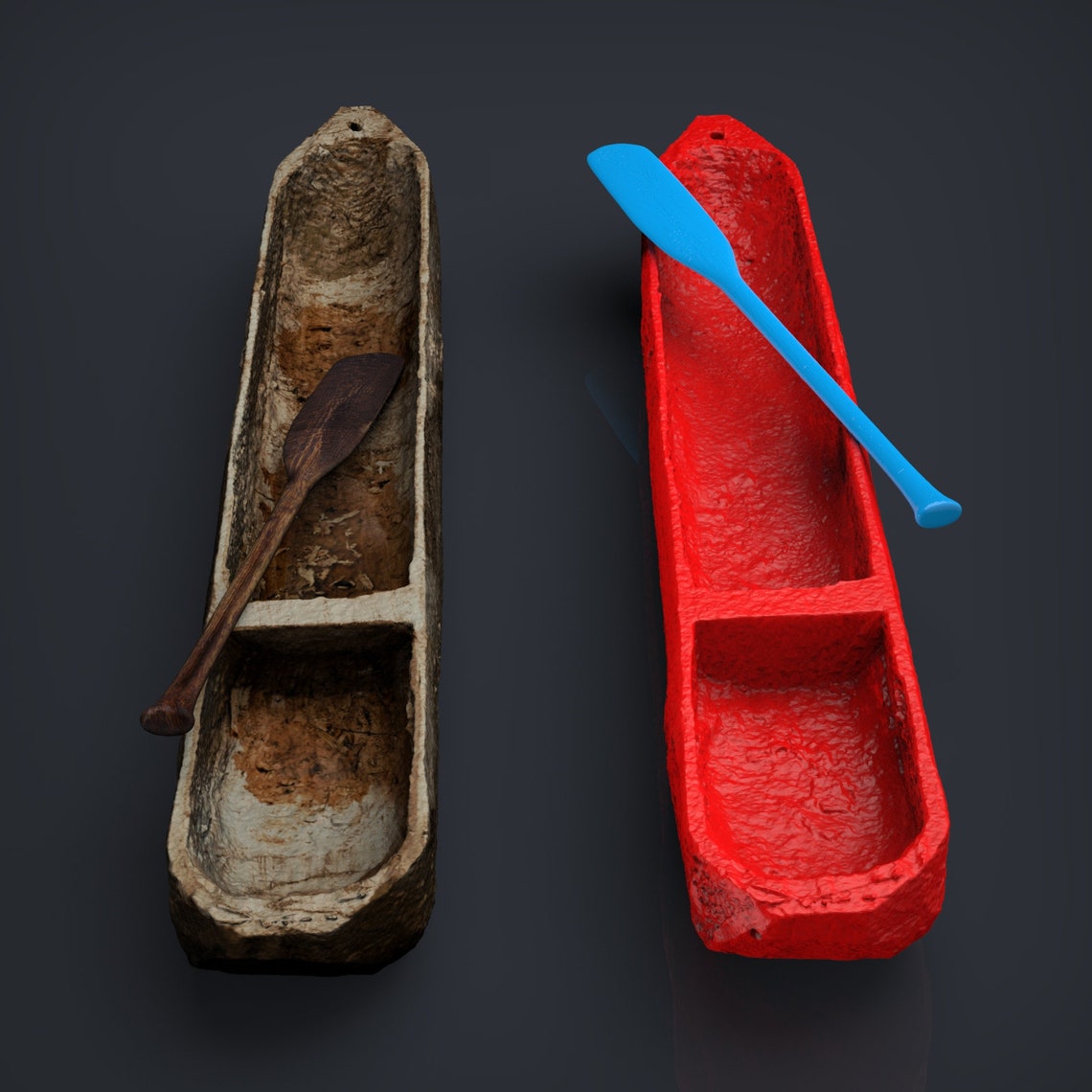 Dugout Canoe and Paddle STL Digital File for 3D Printing - Etsy UK
