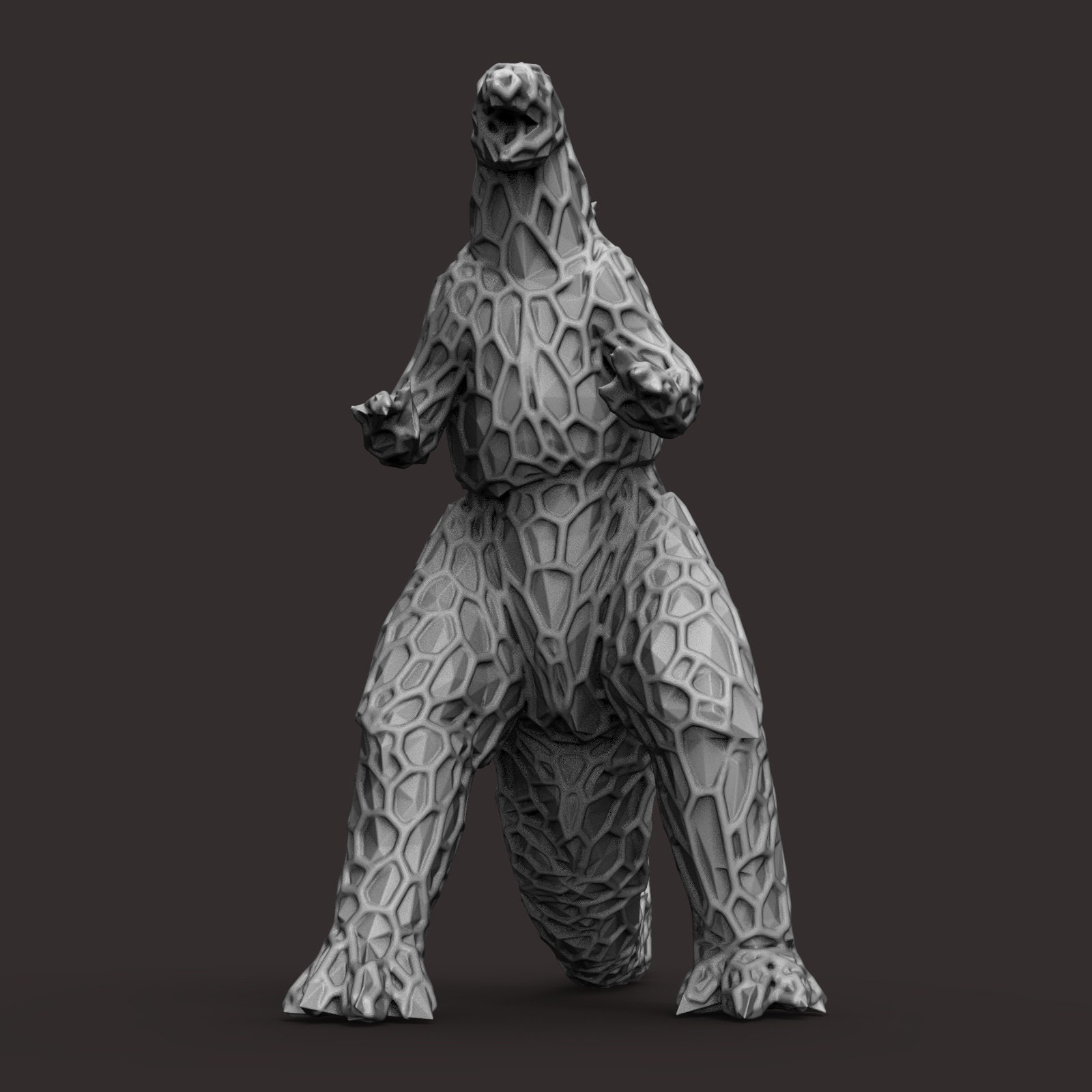 Godzilla in Voronoi Style STL Digital File for 3D Printing. - Etsy