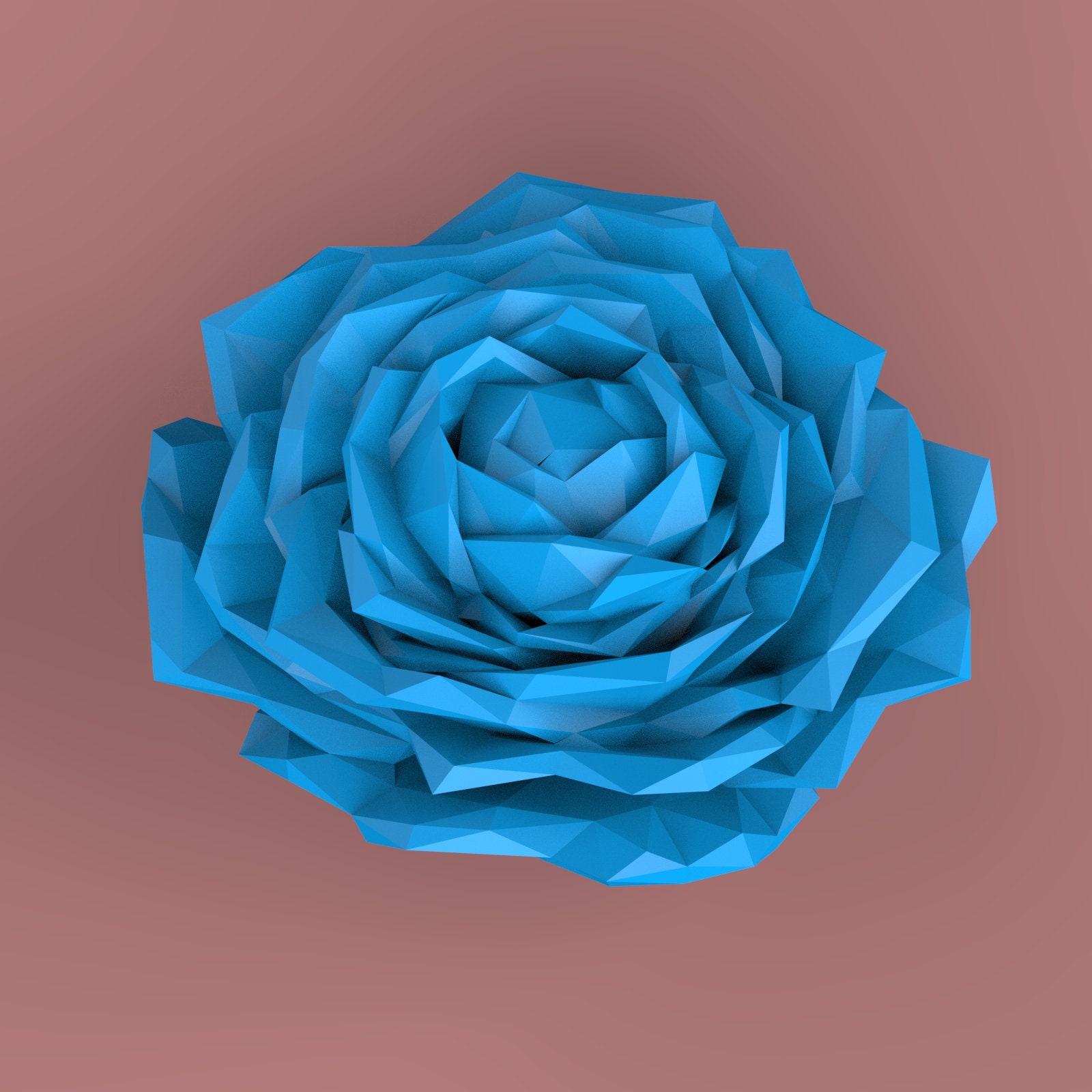 Rosebud in Low Poly Style STL Digital File for 3D Printing - Etsy