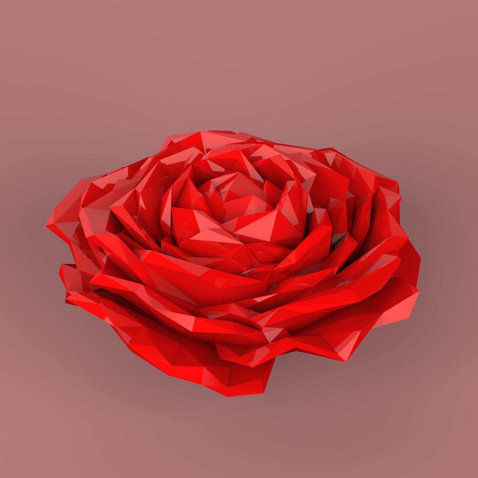 Rosebud in Low Poly Style STL Digital File for 3D Printing - Etsy