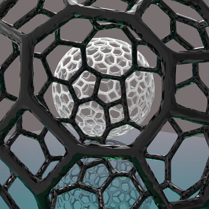 2 Sphere Voronoi Style Stl Digital File for 3D Printing - Etsy