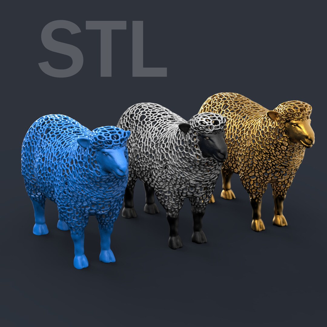 Sheep in Voronoi Style STL Digital File for 3D Printer - Etsy