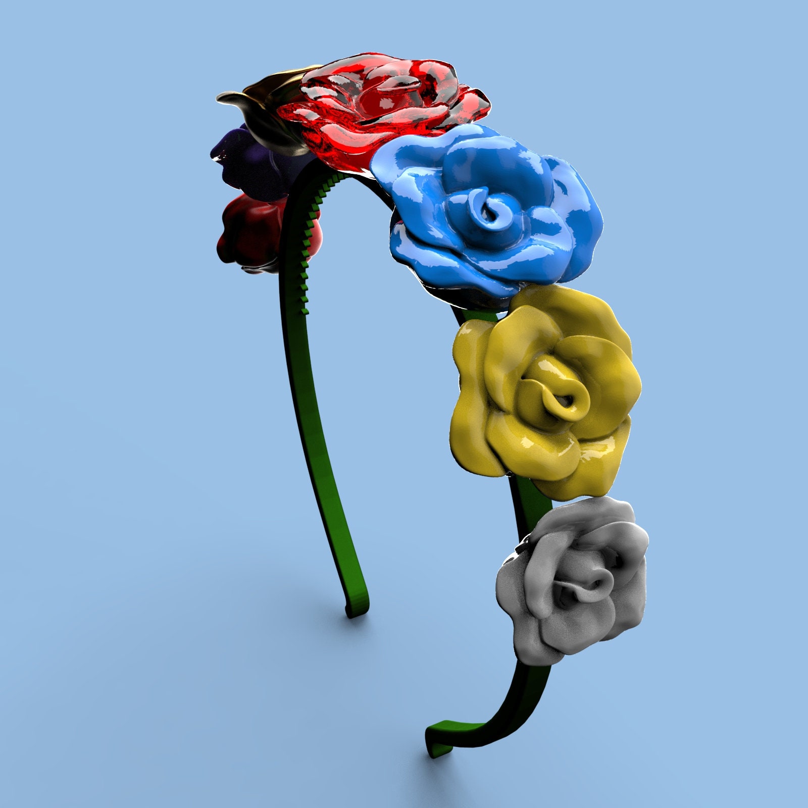 Rose Headband STL Digital File for 3D Printing - Etsy