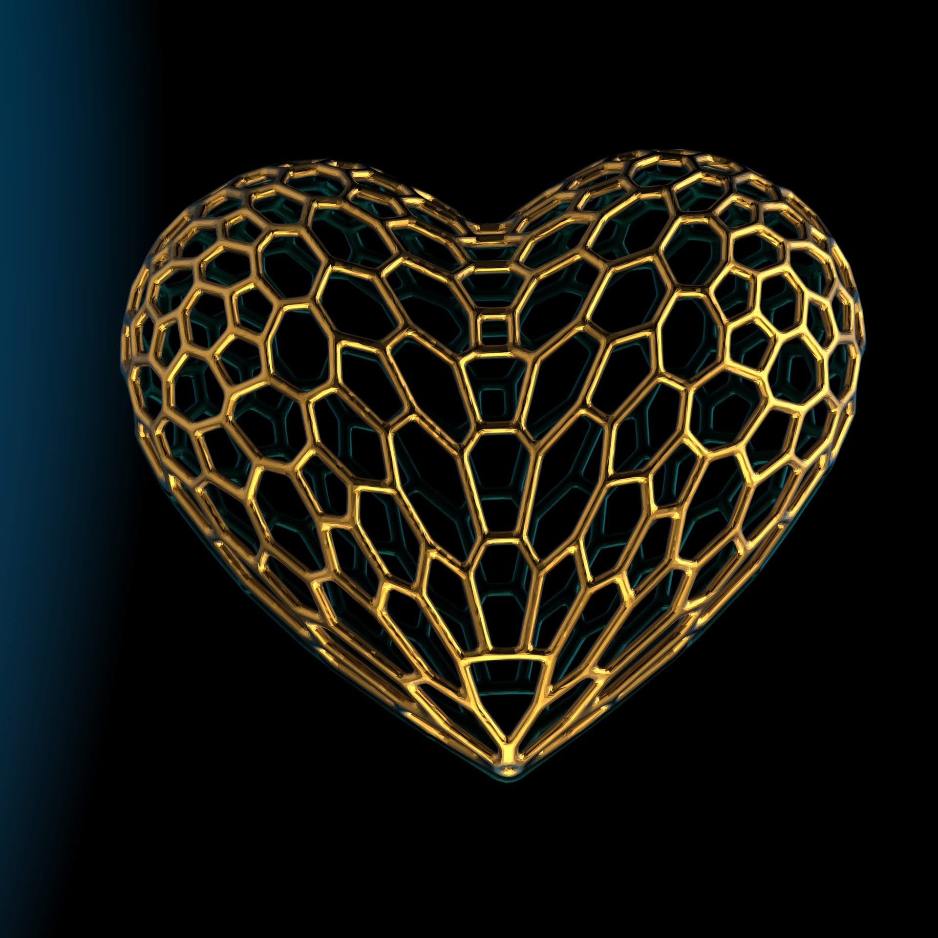 Heart in 3d Voronoi Style Stl - Etsy