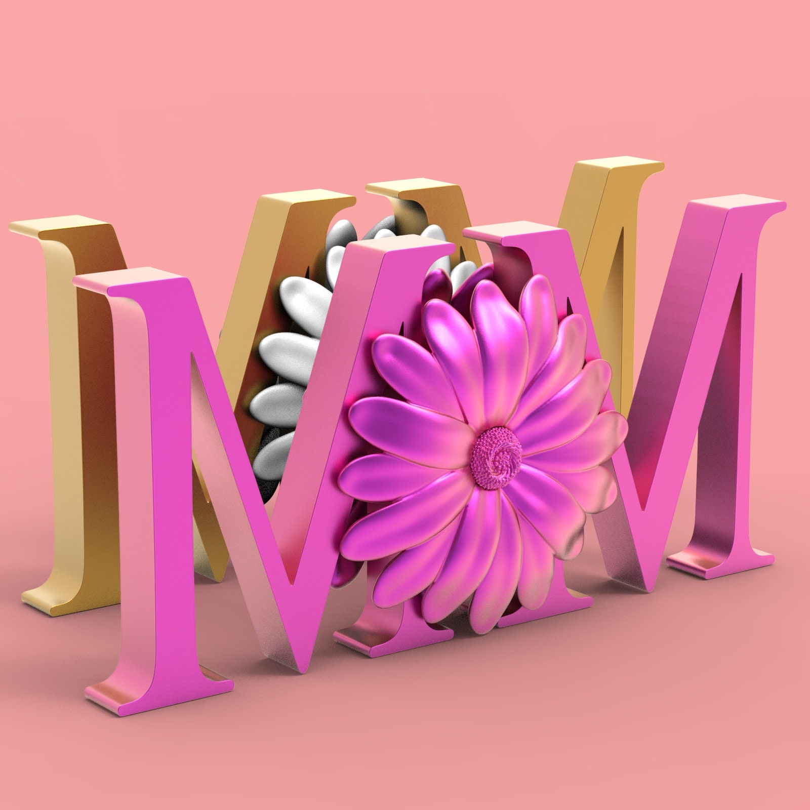 Sculpture MOM Logo STL Digital File for 3D Printing - Etsy