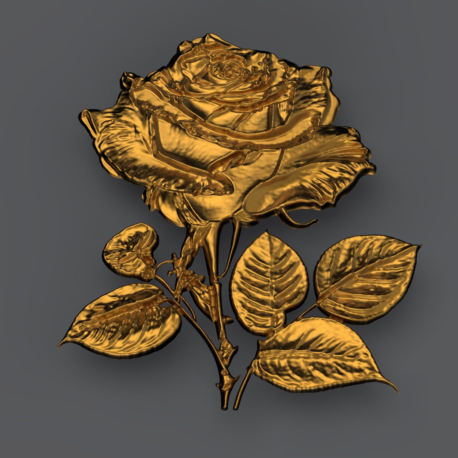 Rose Stl Digital File for CNC or 3D Printing - Etsy