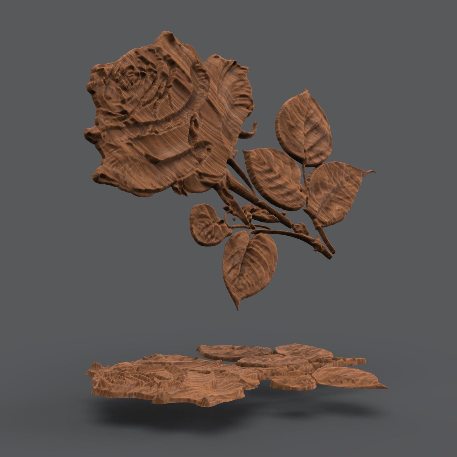 Rose Stl Digital File for CNC or 3D Printing - Etsy