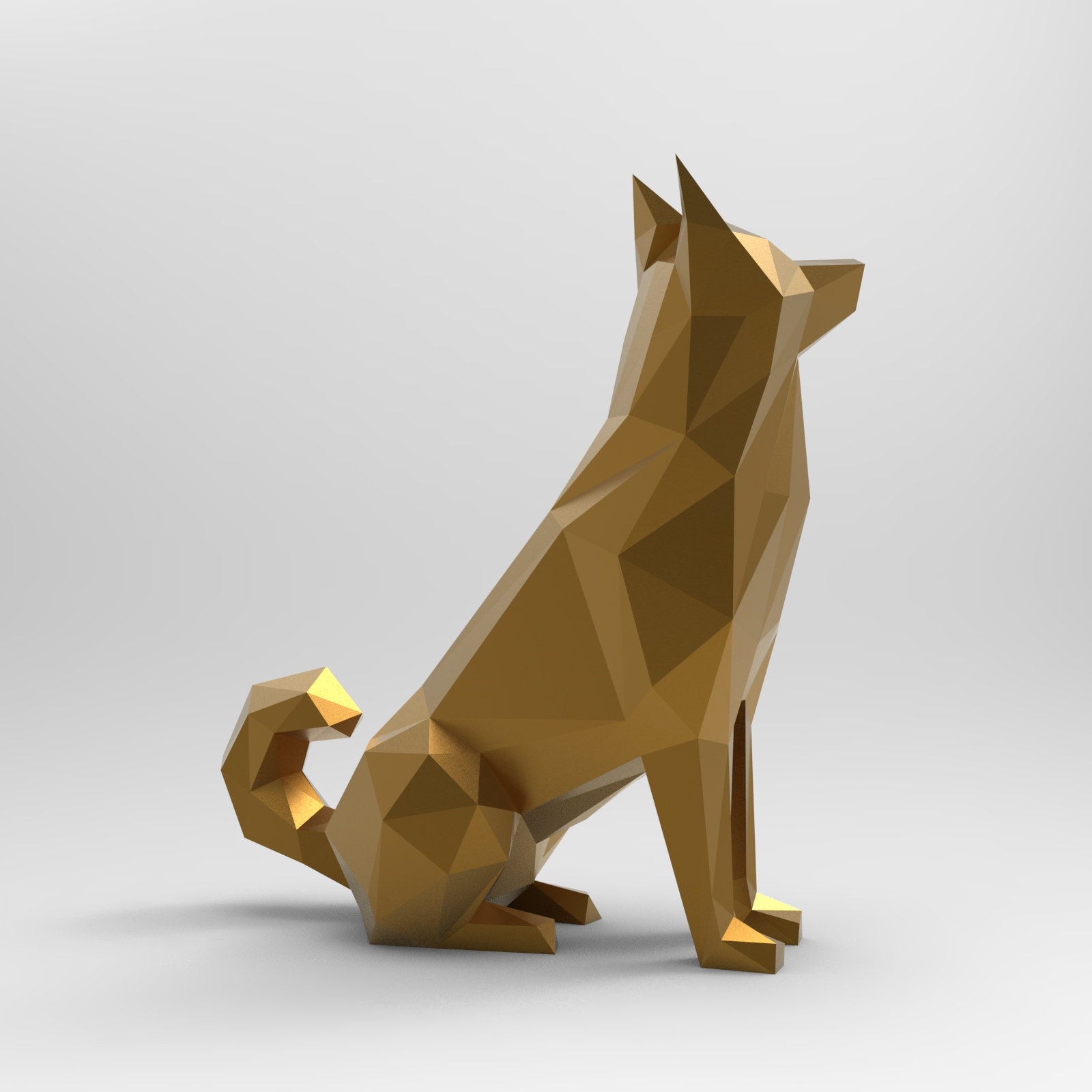 Dog Low Poly STL Digital File for 3D Printing - Etsy