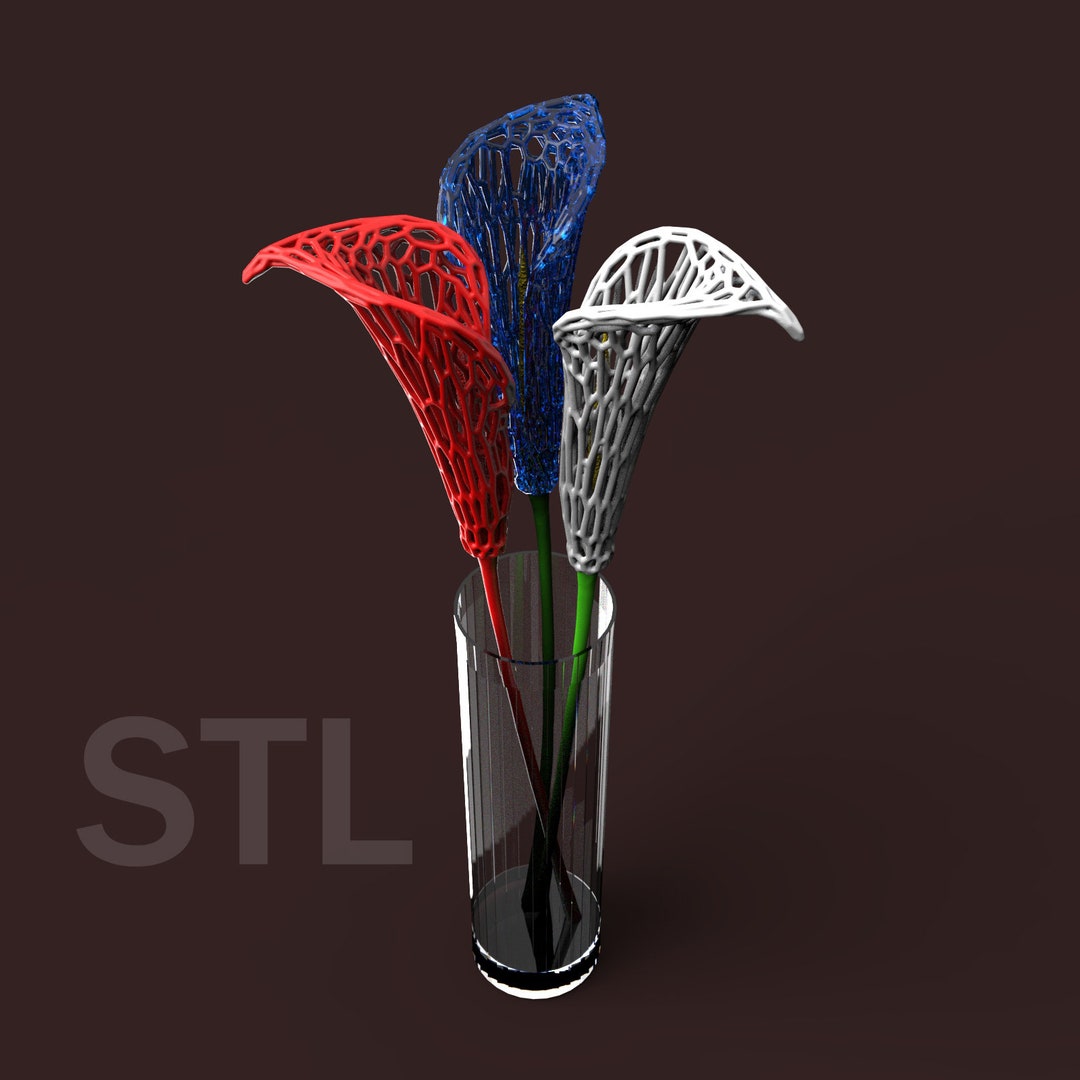 Kala Lily Flower in Voronoi Style STL Digital File for 3D Printing - Etsy