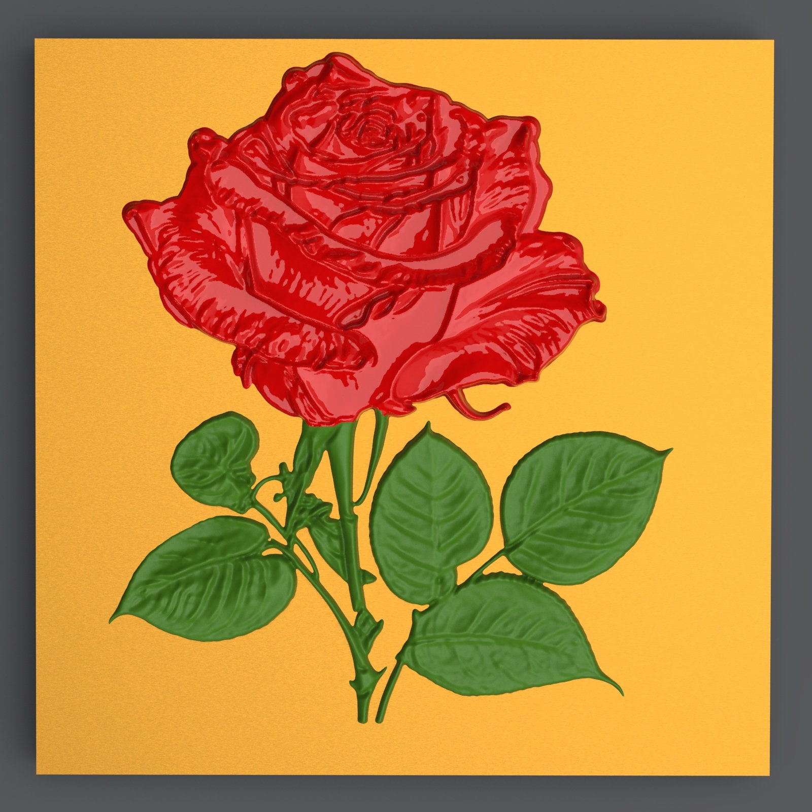 Rose Stl Digital File for CNC or 3D Printing - Etsy