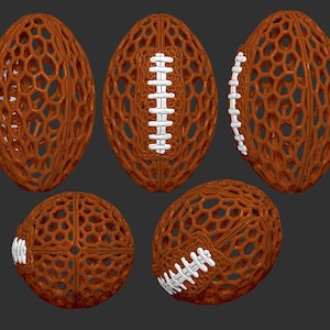 American Football Ball Voronoi Style STL Digital File for 3D Printing ...