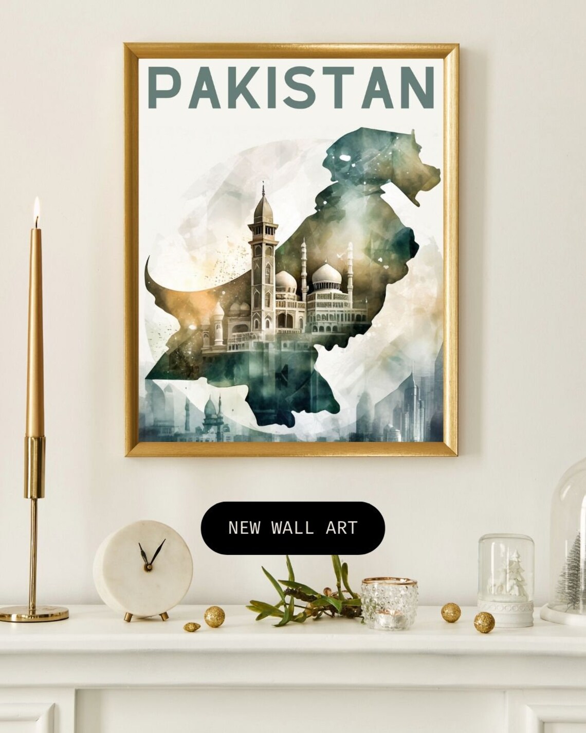 Pakistan Map With Artifacts - Etsy