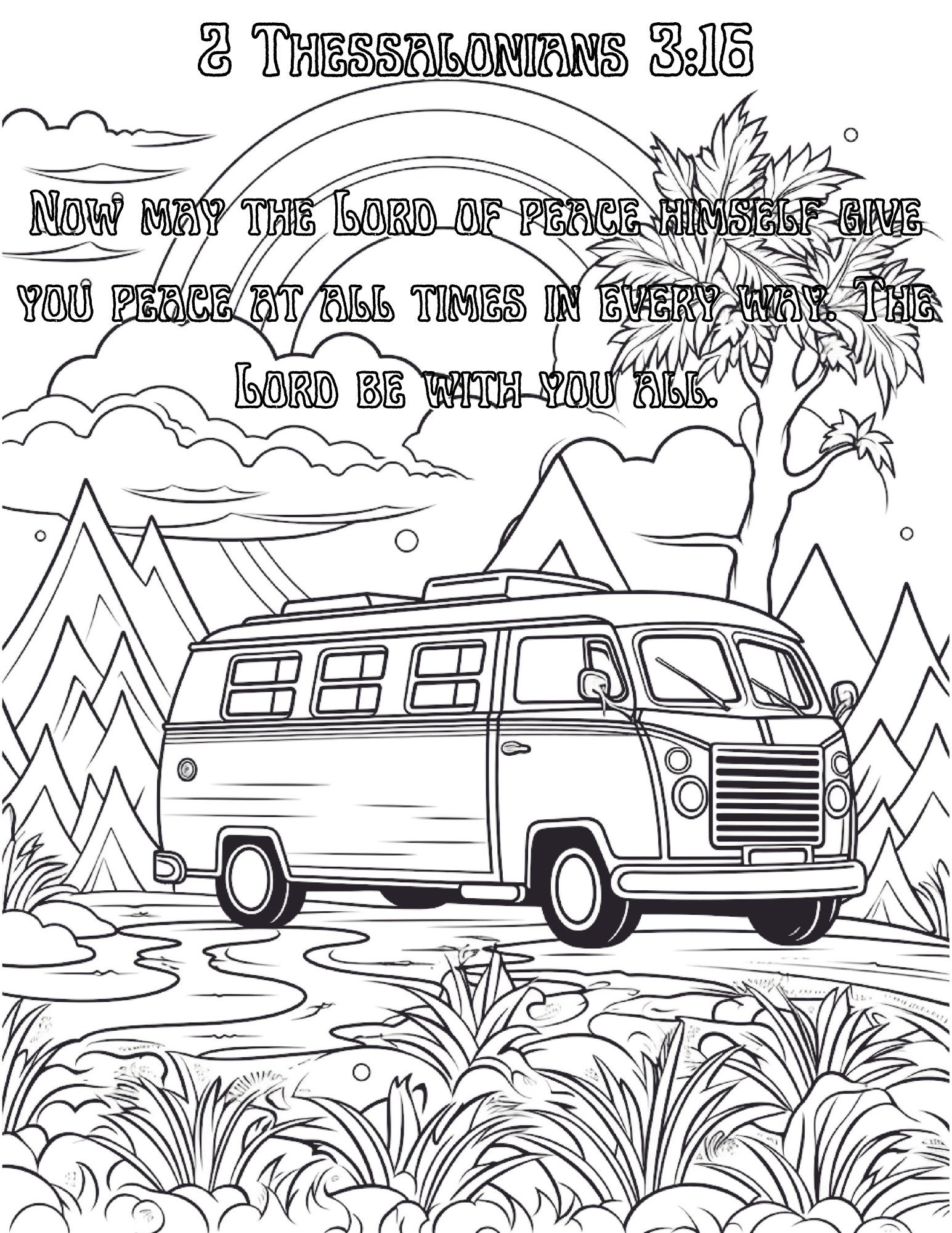 Motivational Road Trip Coloring Pages, Printable Outdoors Art Sheets ...