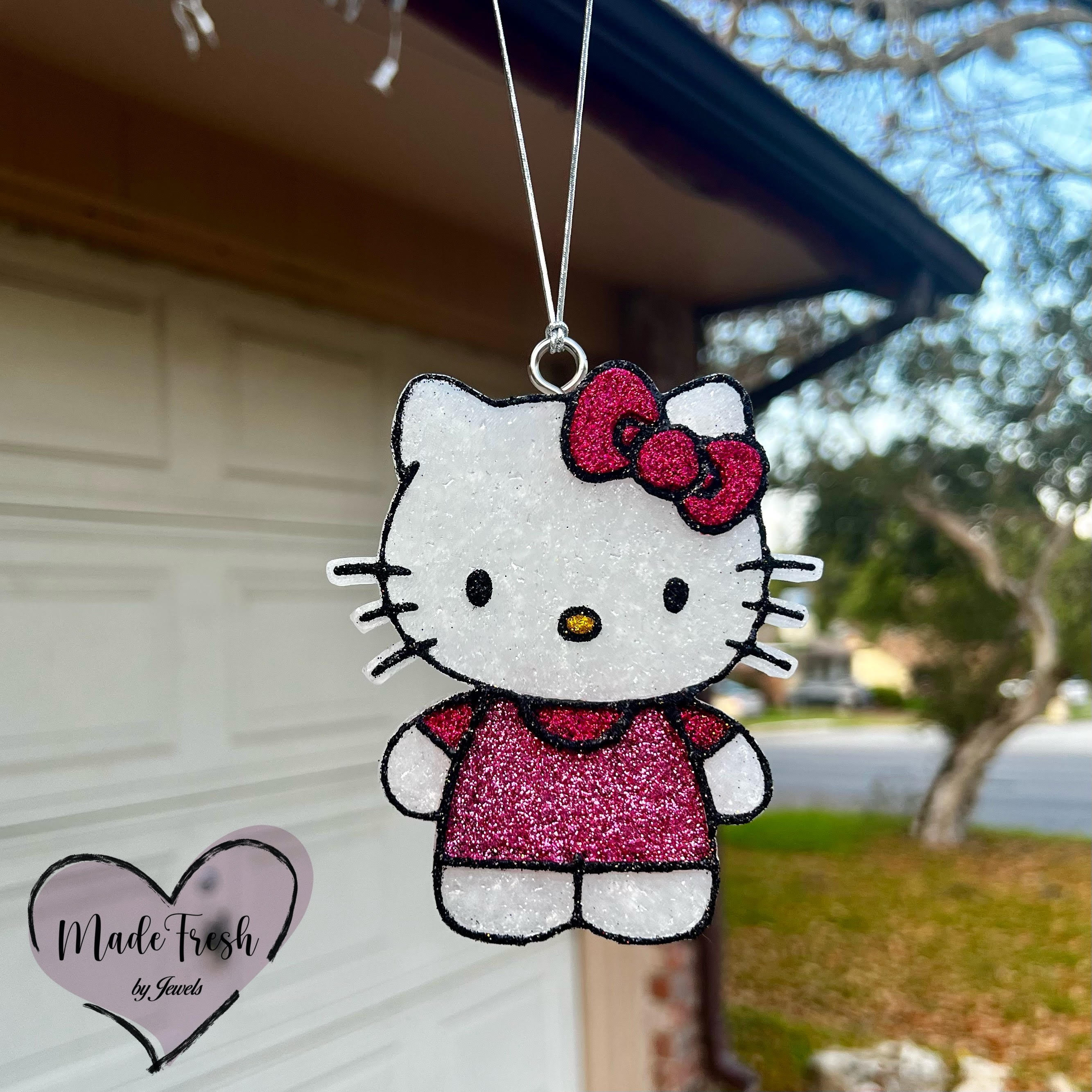 Hello Kitty Freshie Car Freshie, Car Freshener, Pink Hello Kitty, Red ...