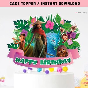 Raya and the Last Dragon Cake Topper, Raya Instant Cake Topper, Raya ...