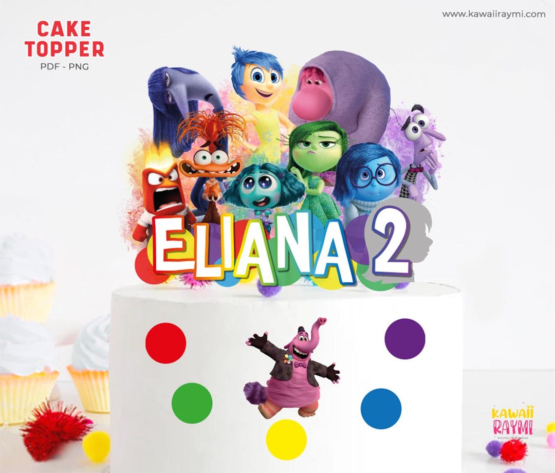 Inside Out Cake Topper Digital Emotions - Etsy