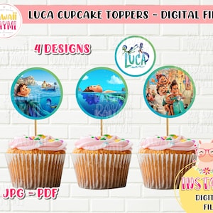 Luca Cupcake Topper Printable - Digital File - Etsy