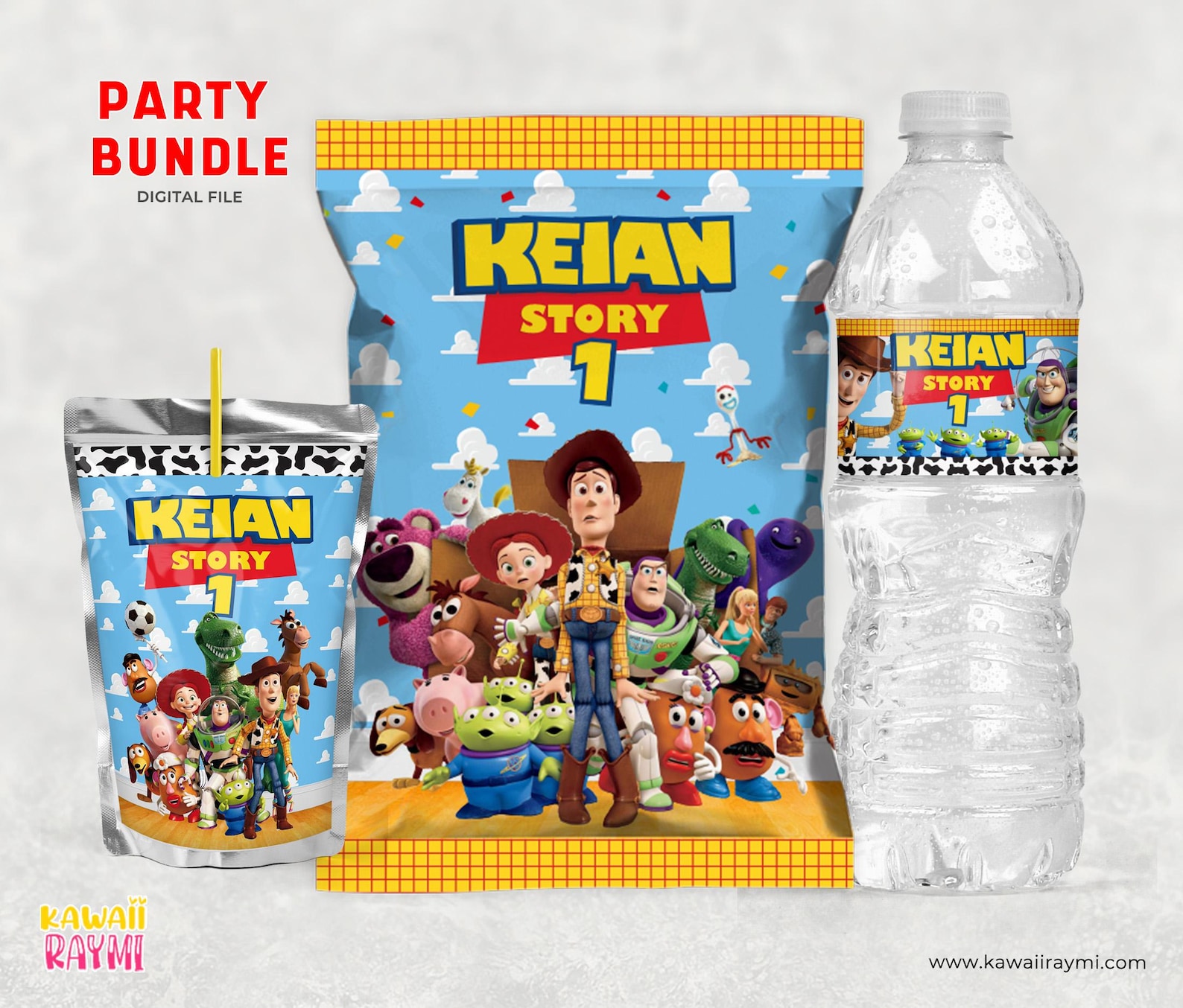 Toy Story Party Favors, Toy Story Birthday Printables, Chips Bag, Water ...
