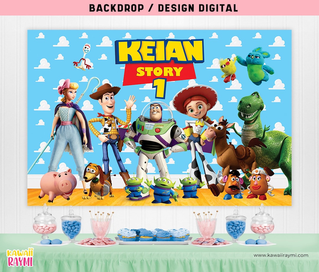 Toy Story Custom Backdrop, Backdrop Digital File Toy Story - Etsy