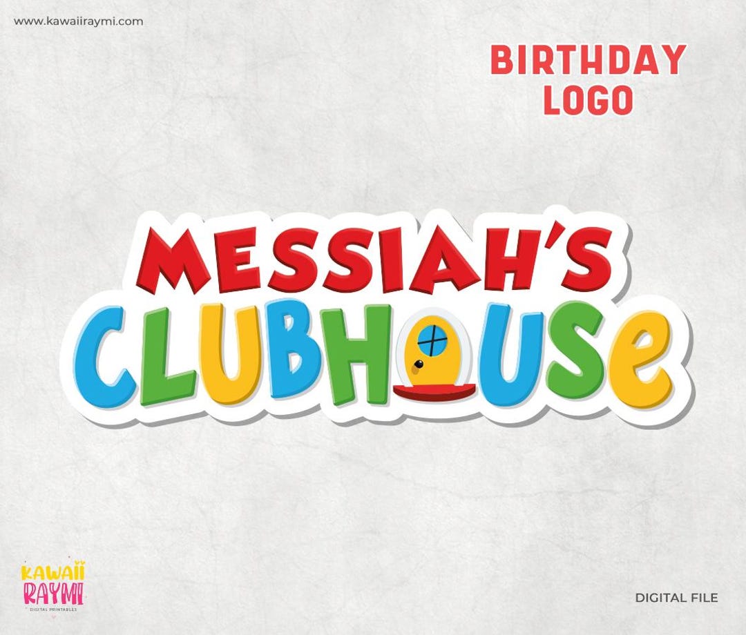 Printable MOUSE Clubhouse Birthday Logo, Mouse Inspired, Mouse Party ...