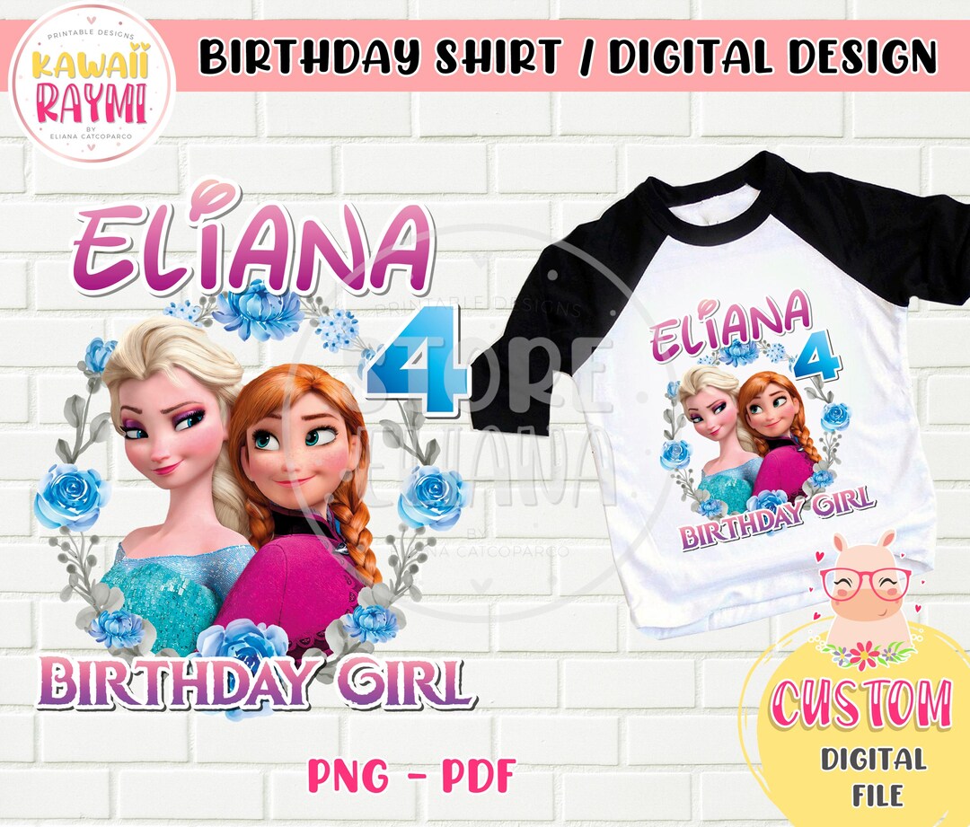 Frozen Princess Shirt Digital Design - Kids Birthday Shirt - DIGITAL FILE Frozen Printable - Etsy