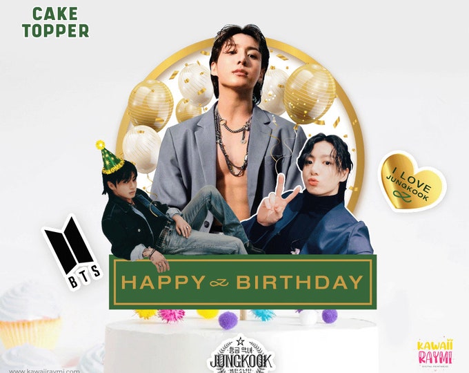 TXT Inspired Cake Topper, Kpop Cake Topper, Birthday Topper, Layered ...