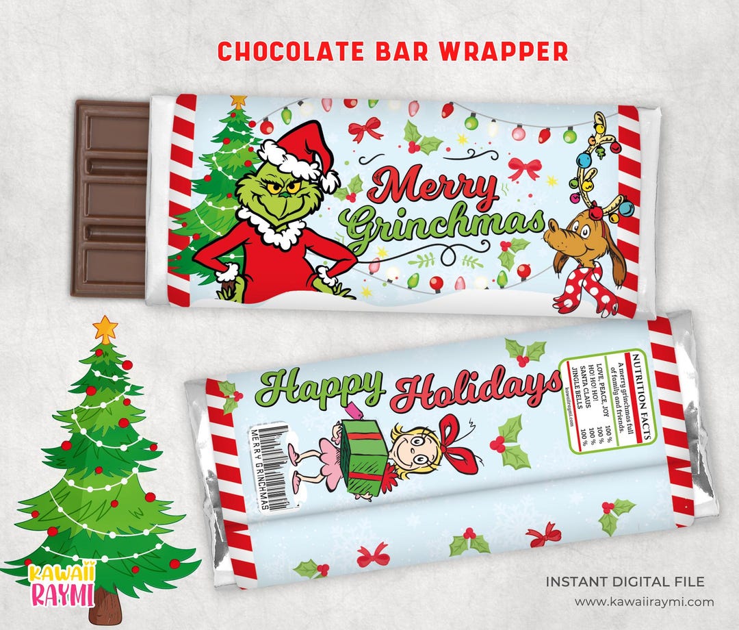 Grinchmas Chocolate Bar Wrapper, Grinchmas Party, Grinchmas Hershey ...