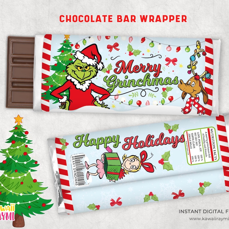 Merry Christmas Bar Label - Etsy