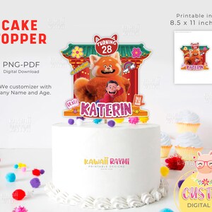 Turning Red Cake Topper Printable - Etsy