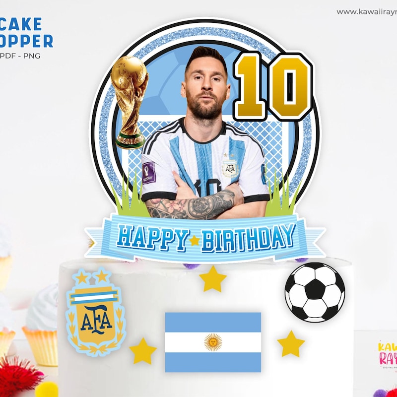 Messi Cake Topper Svg - Etsy