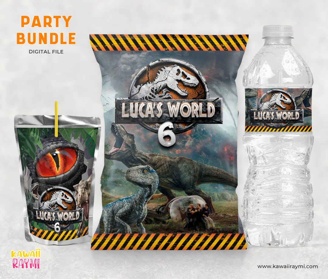 Jurassic Dino Party, Printable Party Favors Dinosaur, Jurassic Party ...