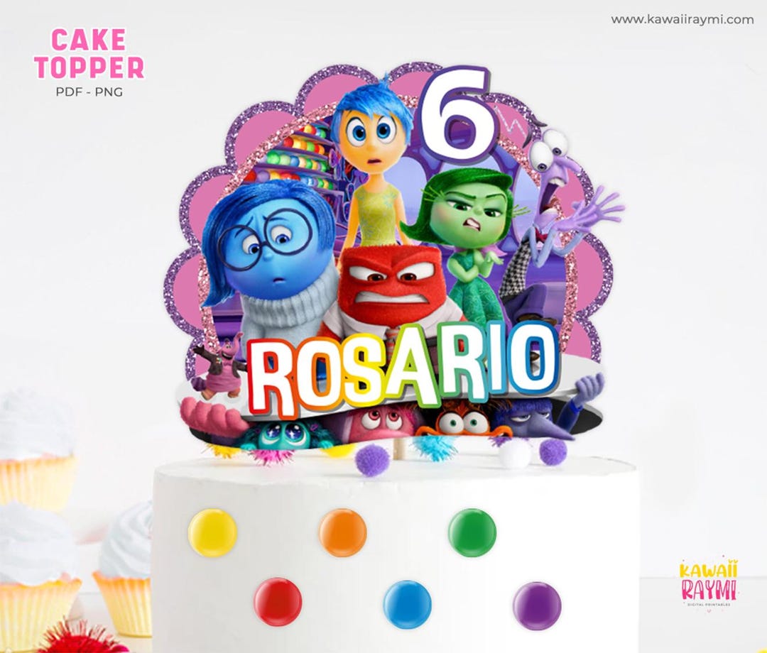 Printable Inside Out Cake Topper, Inside Out Birthday Cake Topper ...