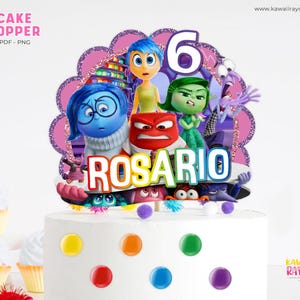 Printable Inside Out Cake Topper, Inside Out Birthday Cake Topper ...