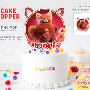 Turning Red Custom Cake Topper Printable - Etsy