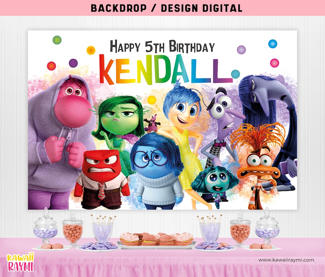Inside Out Backdrop, Inside Out Banner, Inside Out Party Printable ...