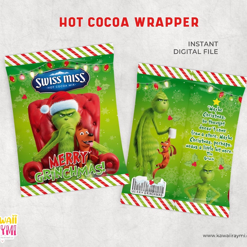 Grinch Cocoa Template - Etsy