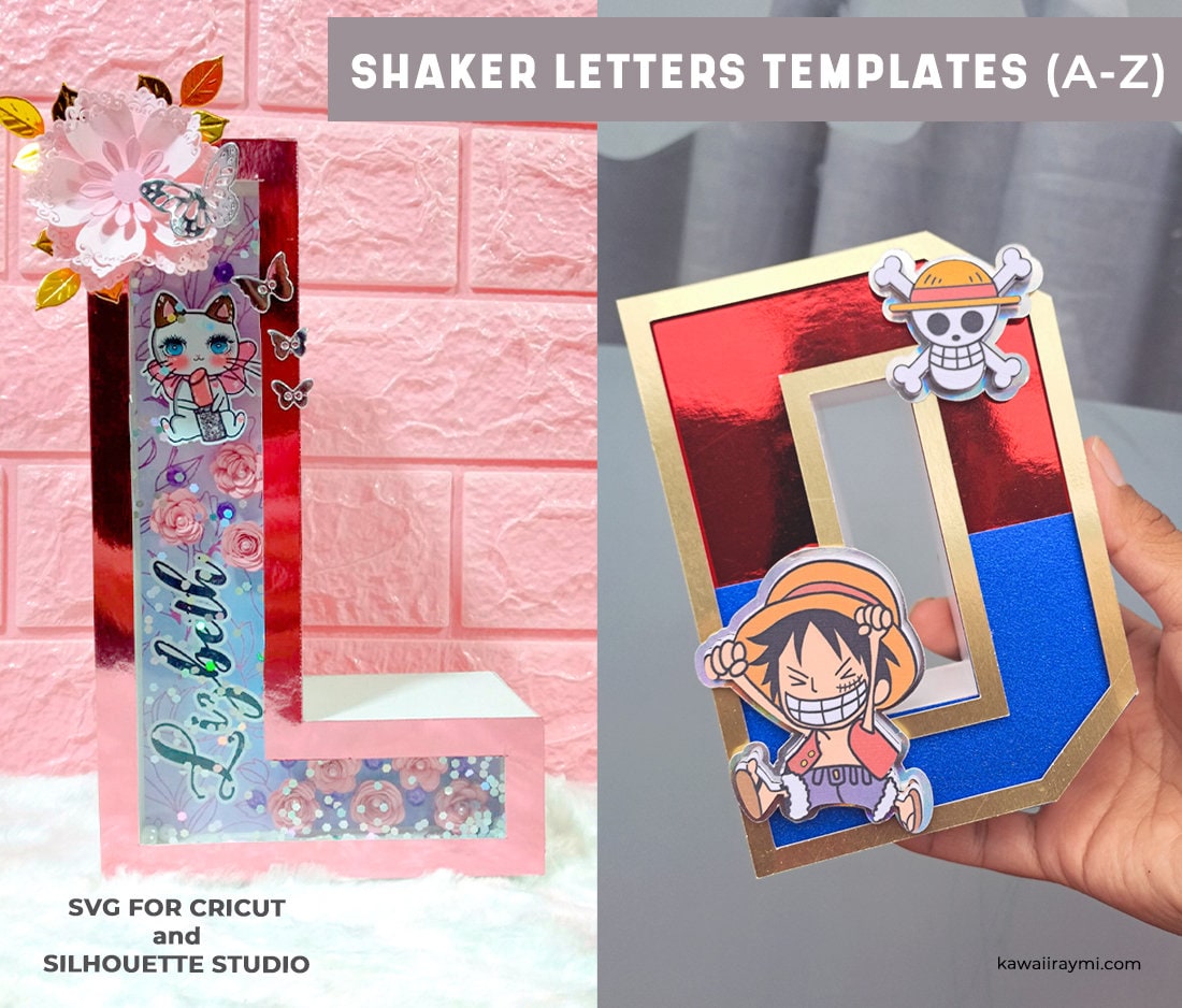 3D Alphabet Shaker Letters Template SVG Silhouette Studio - Etsy