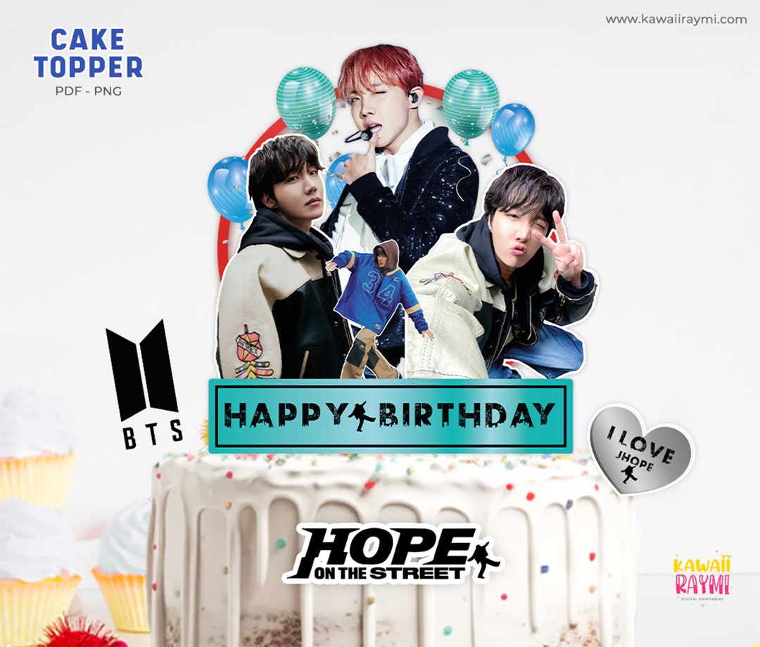 Jhope Caketopper, Bts Jhope Street Cake Topper Printable Digital File ...