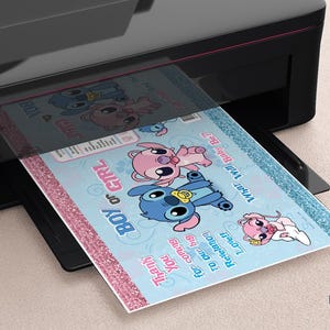 Baby Stitch & Angel - Chips Bag-gender Reveal -instant Download ...