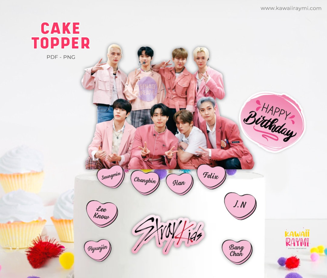 Stray Kids Cake Topper, Printable Straykids Centerpiece, Skz Party ...