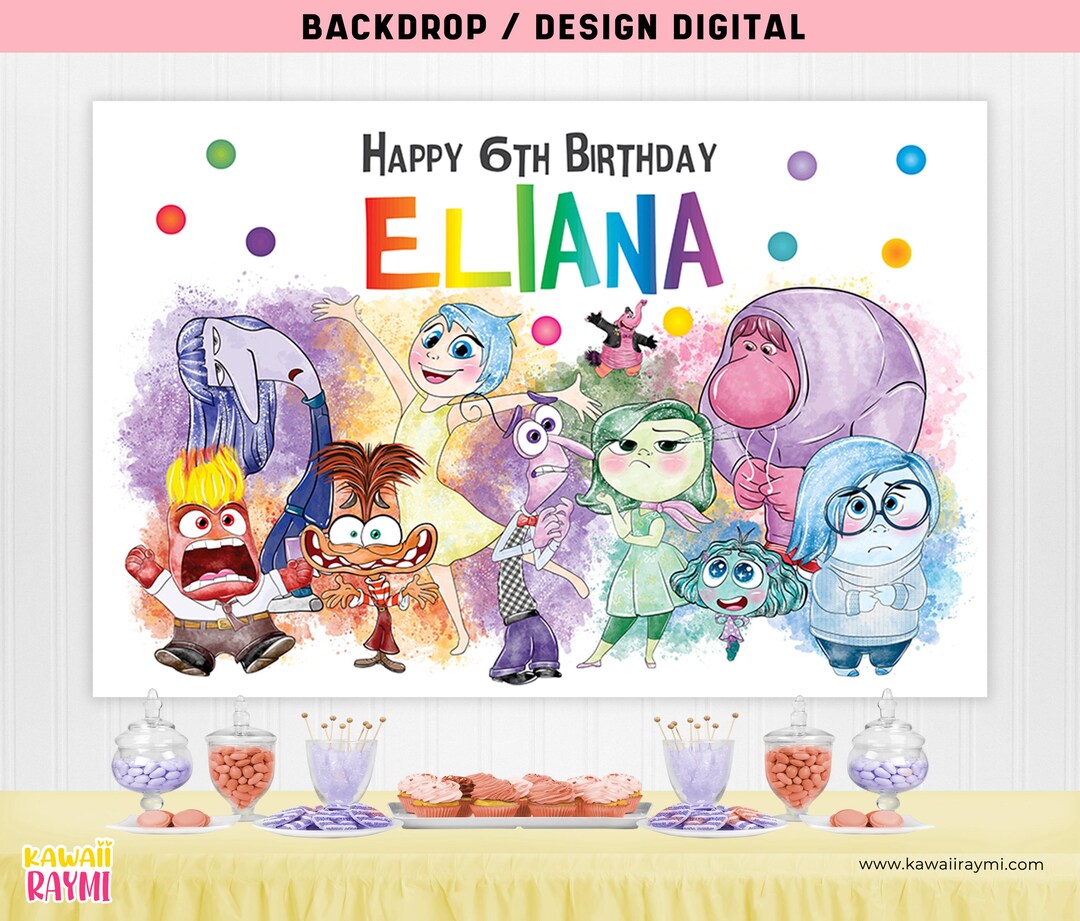 Inside Out Backdrop, Inside Out Banner, Inside Out Party Printable ...