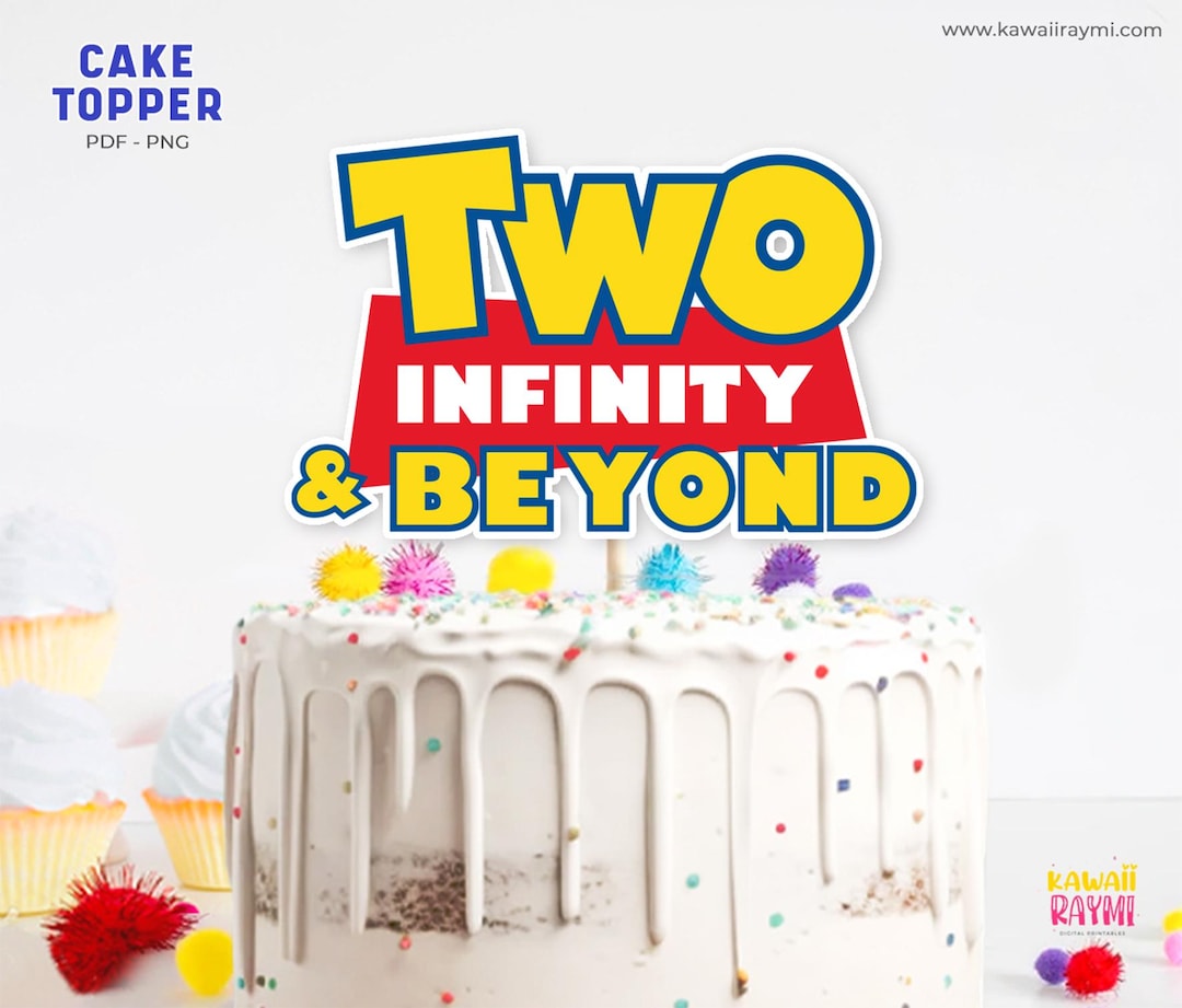 Two Infinity and Beyond Cake Topper INSTANT Download Digital File - Etsy